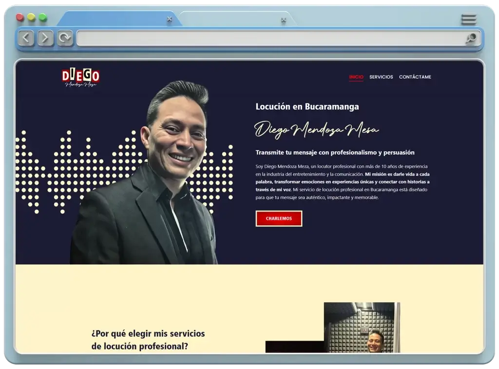 Caso de Éxito Diego Mendoza Meza Locutor Profesional